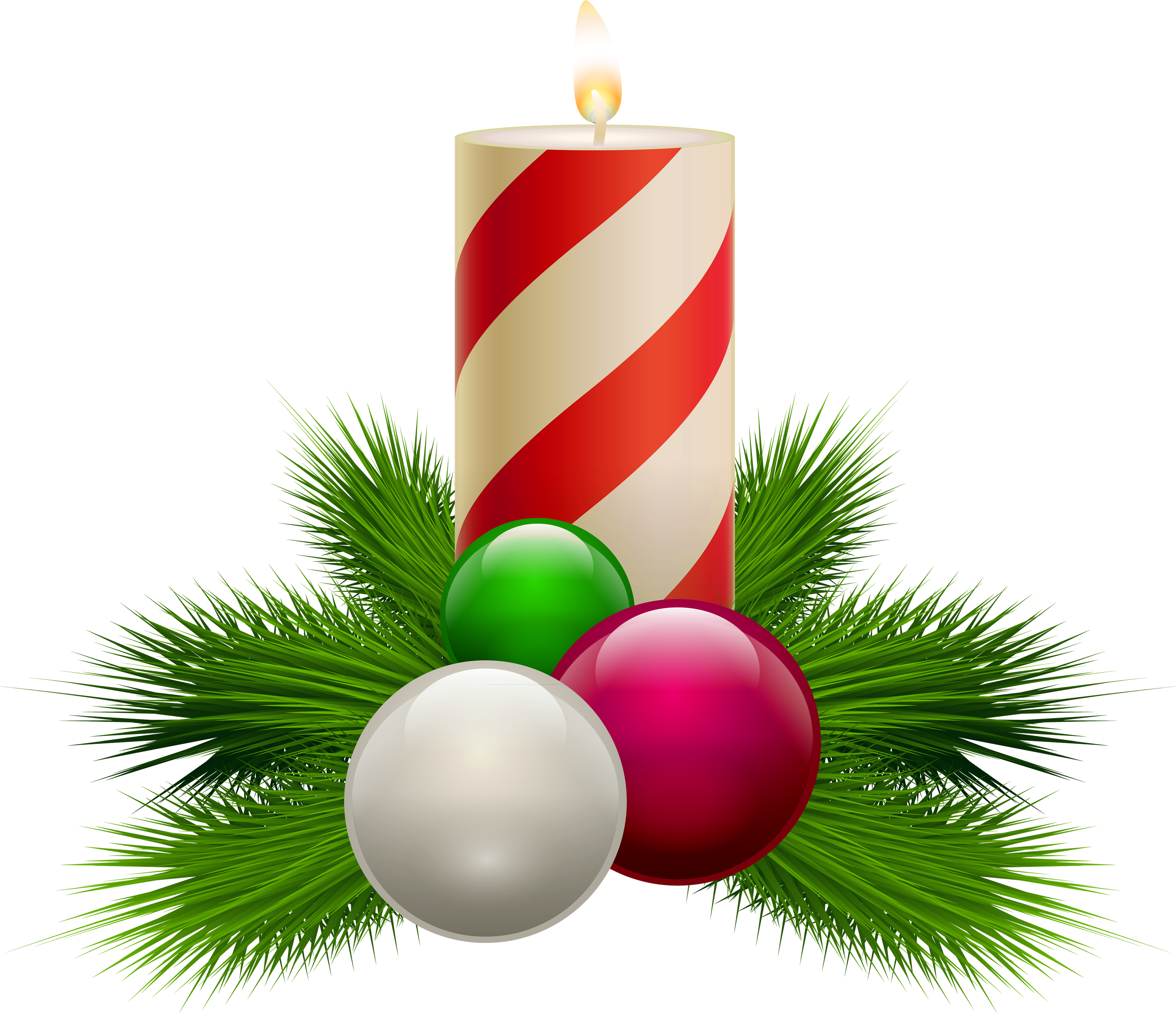 Christmas Candle PNG Image