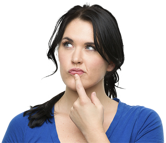 Thinking Woman PNG